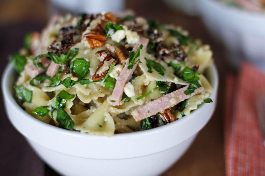 Ham Blue Cheese and Bow Tie Pasta Salad